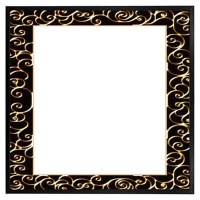 Ancient egyptian border (Picutre Frame) / 12x12" / White