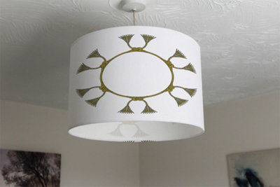 Ancient Egyptian Lotus Motifs (Ceiling & Lamp Shade) / 25cm x 22cm ...