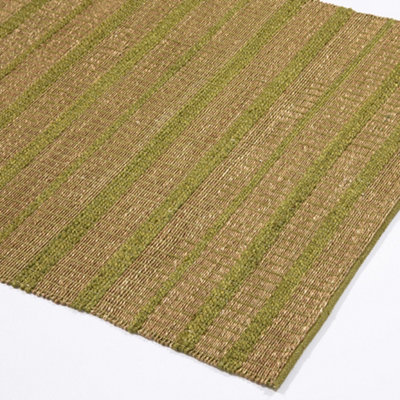 Ancoats 120x170cm Green Jute/ Seagrass Pitloom Rug | DIY at B&Q