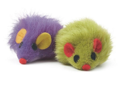 Ancol Acticat Furry Mice Cat Toys Assorted - Pack of 24