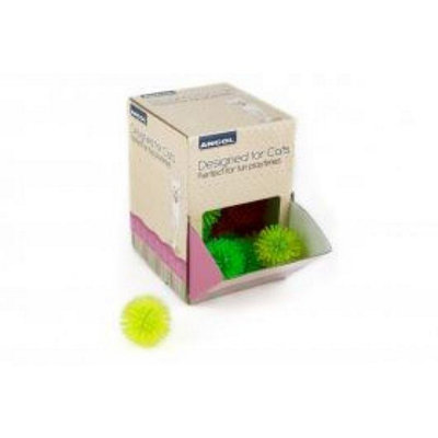 Ancol Designed For Cats Display Box Coloured Spiky Balls - Pack of 36 ...