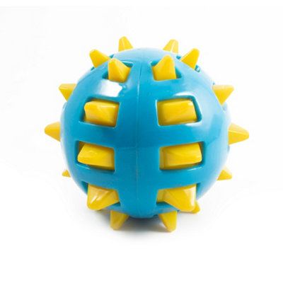 Ancol Irregular Bounce Squeaking Dogs Atomic Ball Floating Swim Toy ...