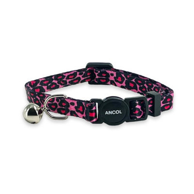 Ancol Leopard Print Cat Collar Quick Release Breakaway Buckle Warning ...