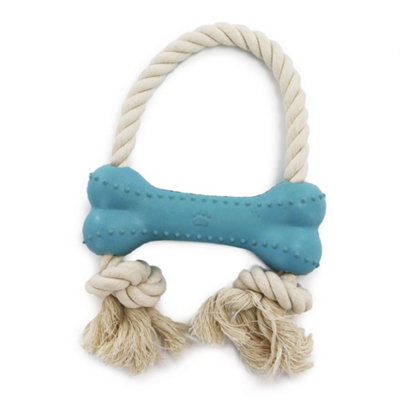 Ancol Made From Rice Bone Dog Toy Strong Fun Interactive Tugging Fetch ...