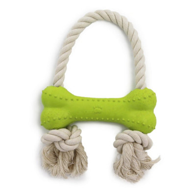 Ancol Made From Rice Bone Dog Toy Strong Fun Interactive Tugging Fetch ...