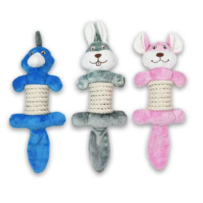 Ancol Made From Rope Bellies Dog Toy Strong Fun Interactive Tugging ...