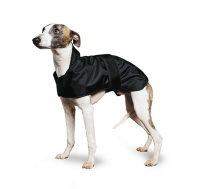 Ancol Muddy Paws Greyhound Whippet Coat, Medium(43 cm), Black