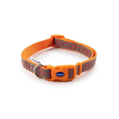 Ancol Patterned Collection Comfortable Safe Reflective Orange Bone ...