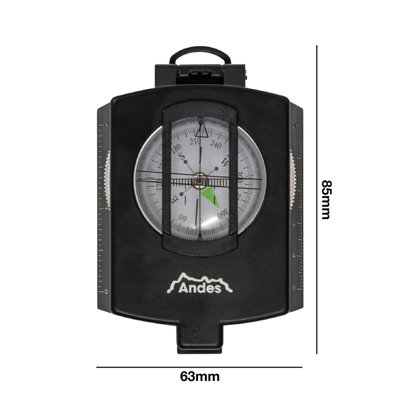 Andes Military Hiking Navigation Compass for Orienteering, Waterproof ...