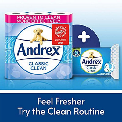 Andrex Toilet Rolls x36 Classic Clean Fragrance-Free 2 Ply Toilet Paper
