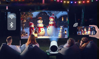 Android 11 F100 Mini Smart Projector Auto Horizontal Correction180 ...