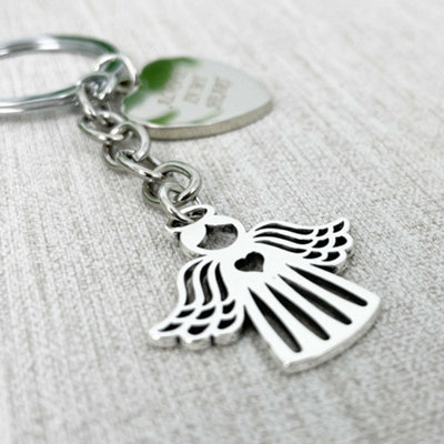 Angel Charm Memorial Keyring Always in My Heart
