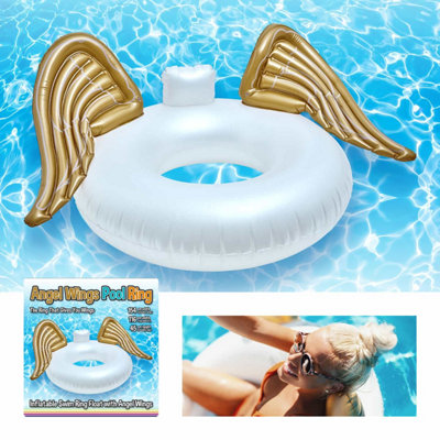 Angel Wings Inflatable Swimming Ring Pool Float Novelty For Adults ...