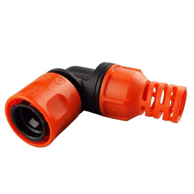 Angled Hose Connector with Hose Protector for Hose Reel Cart Prevents ...