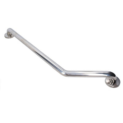Angled Stainless Steel Grab bar Handle Support Rail Disability Aid ...