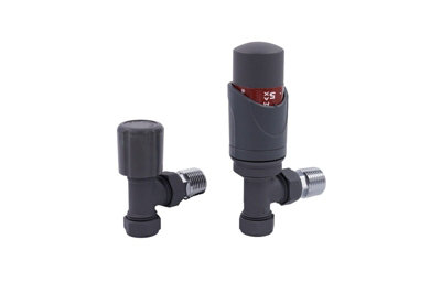 Angled Thermostatic Radiator Valve & Modern Lock Shield Valve ...