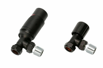 Angled Thermostatic Radiator Valve & Modern Lock Shield Valve ...