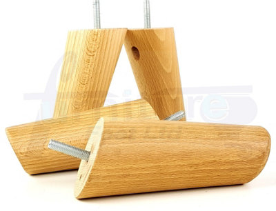 Angled Wood Furniture Feet 135mm High Natural Replacement Furniture ...