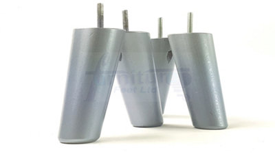 Angled Wood Furniture Feet 135mm High Silver Replacement Furniture Legs ...