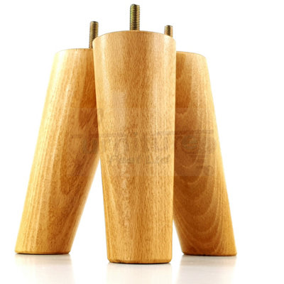 Angled Wood Sofa Legs Oak Washed 150mm High Set Of 4 Replacement ...