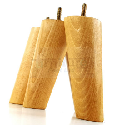 Angled Wood Sofa Legs Oak Washed 150mm High Set Of 4 Replacement ...