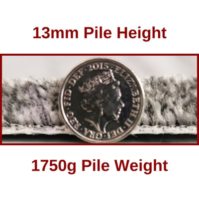 Anglo Flooring Pearl, Silver / Light Grey Tufted wall to wall carpet ...