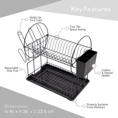 Anika 2 Tier Dish Drainer Rack