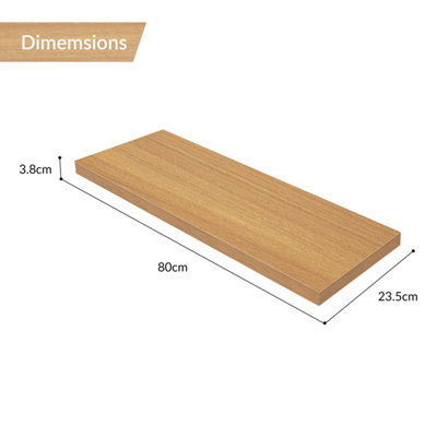 Anika Oak Effect 80cm Floating Shelf