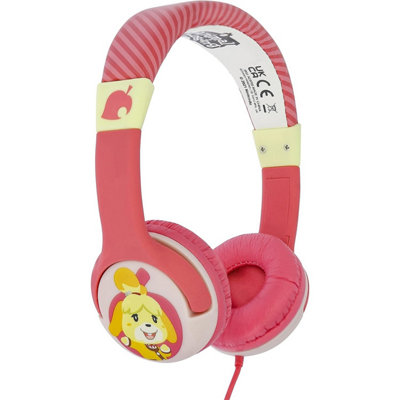 Animal Crossing Childrens/Kids Isabelle On-Ear Headphones Pink/Yellow ...