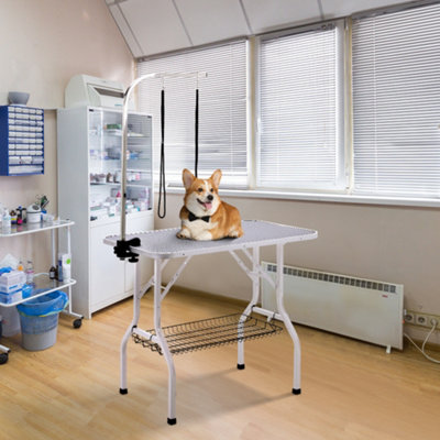 Animal Pet Dog Cat Grooming Table with Mesh Basket | DIY at B&Q
