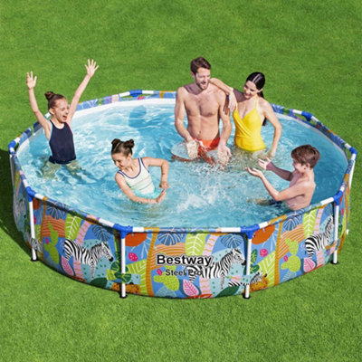 Animal Print Bestway Steel Pro Frame Swimming Pool - 305x66 cm