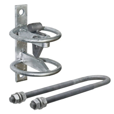 Animal Safety Self-Locking Gate Catch Kit with D-Striker Galvanised