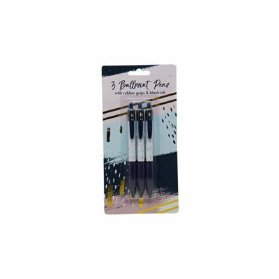 Anker Ballpoint Pen (Pack of 3) White/Black (One Size)