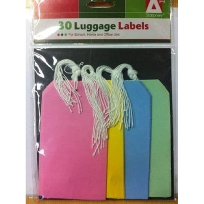 Anker Plain Luggage Tag (Pack of 30) Multicoloured (One Size)