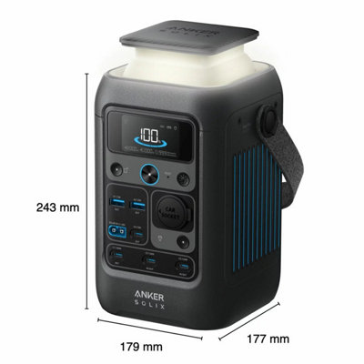 Anker SOLIX C300X DC Portable Power Station 288Wh + 100W Foldable Solar ...