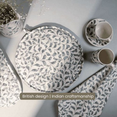 Anna Michelle Designs Scroll Cotton Hob Cover with Terry Towelling Base ...