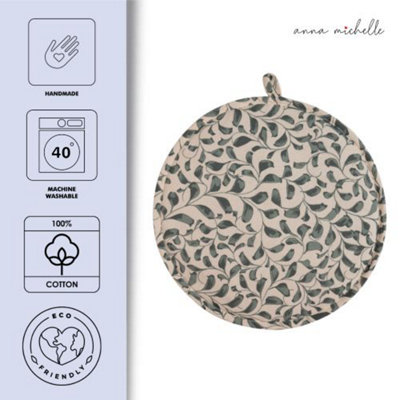 Anna Michelle Designs Scroll Cotton Hob Cover with Terry Towelling Base ...