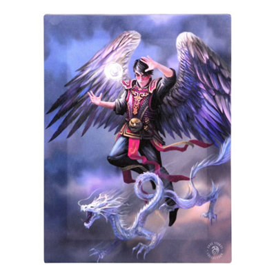 Anne Stokes Air Elemental Wizard Canvas Plaque Multicoloured (25cm x 19cm)