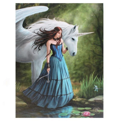 Anne Stokes Enchanted Pool Canvas Multicoloured (Small)
