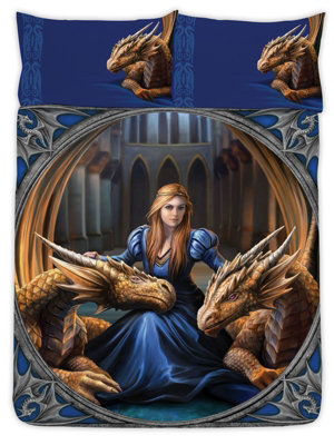 Anne Stokes Fierce Loyalty Dragon Double Duvet Cover Set