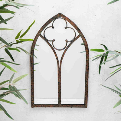 Annibells Distressed Arched Copper Gothic Mirror (10287)