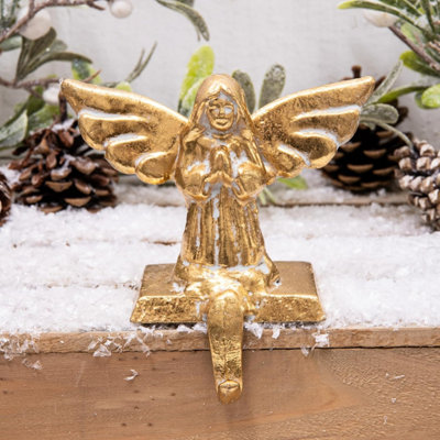 Annibells Gold Metal Angel Christmas Stocking Hook Hanger