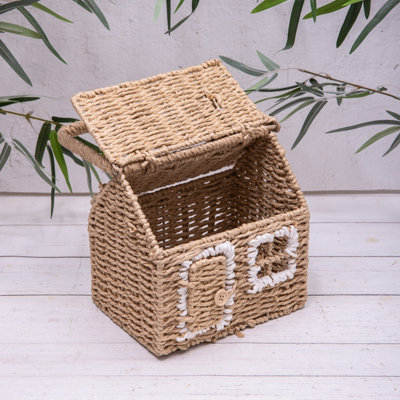 Annibells House Shaped Wicker Storage Basket Toy Box (16674)