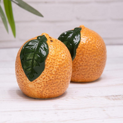 Annibells Orange Shaped Salt & Pepper Ceramic Cruet Set (17310 )