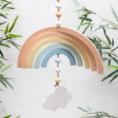 Annibells Rainbow & Cloud Wooden Arc Mobile