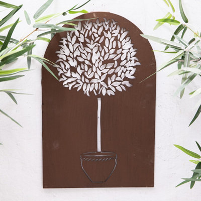 Annibells Rustic Metal Topiary Ball Garden Plaque (13596)