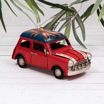 Annibells Union Jack Mini Cooper Metal Classic Model Car (8742) - Red
