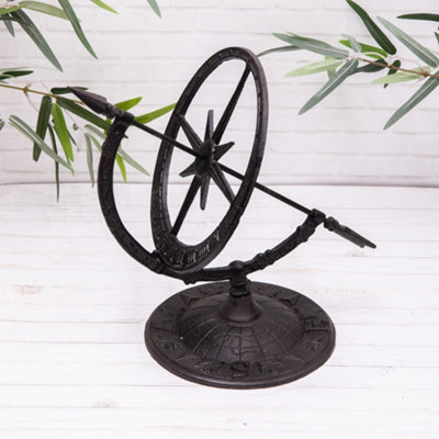Annibells Vintage Cast Iron Armillary Sphere Garden Ornament (17937)