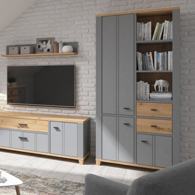 Annika 3 Door 2 Drawers Display Shelving Unit with Ample Storage