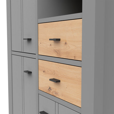 Annika 3 Door 2 Drawers Display Shelving Unit with Ample Storage